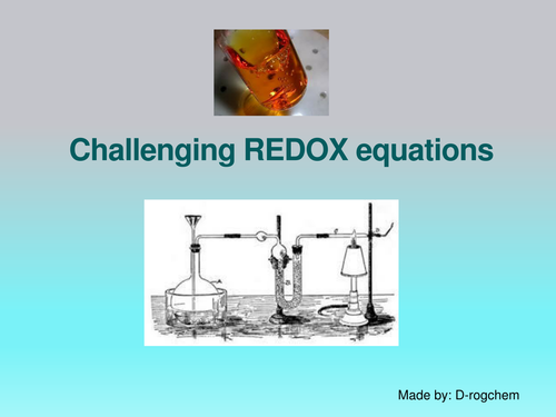 Chemistry: balancing difficult REDOX equations | Teaching Resources