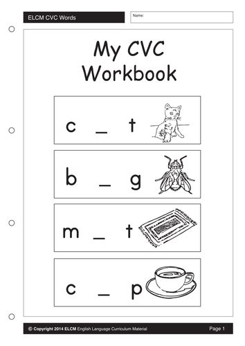 My CVC Workbook (46 pages) | Teaching Resources