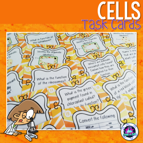 Cells Revision Task Cards | Teaching Resources