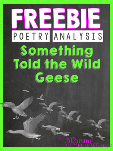FREEBIE - Something Told the Wild Geese | Teaching Resources