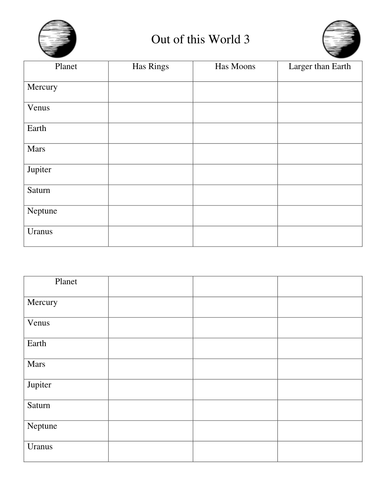 Out of this World 3 | Teaching Resources