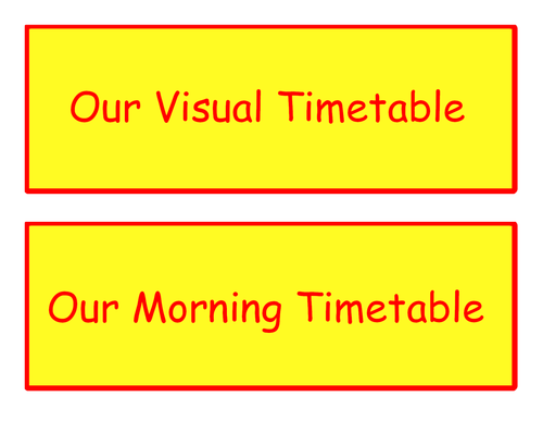 EYFS Visual Timetable | Teaching Resources