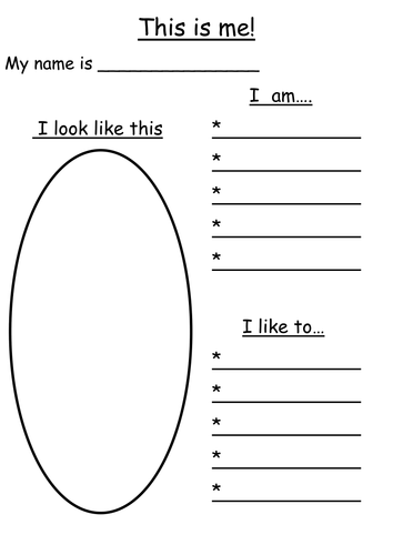 This is me worksheet by miss_tallulah - UK Teaching Resources - TES