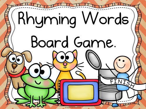 Rhyming words board game | Teaching Resources