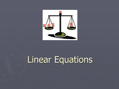 Introduction to Linear Equations resources | Teaching Resources Introduction to Linear Equations resources | Teaching Resources