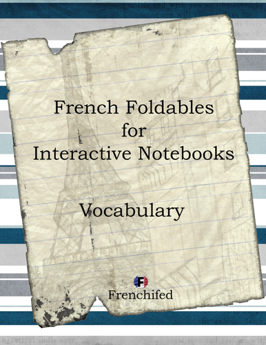 French Interactive Notebooks - Foldables - Vocabulary | Teaching Resources