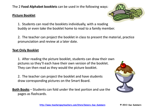 Alphabet of Food Emergent Reader Booklets | Teaching Resources