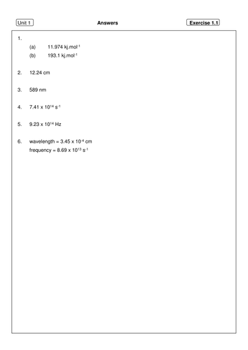 CfE Advanced Higher Chemistry Notes on Units 1 and 2 and homework ...