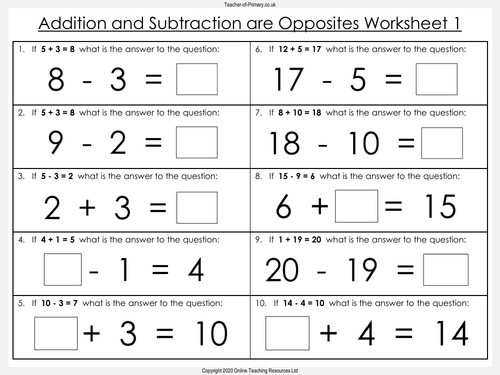 Primary maths: Addition and subtraction | Tes