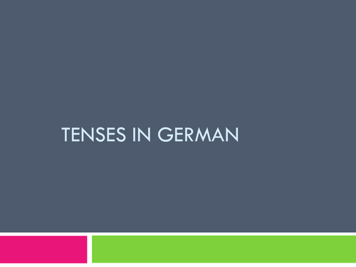 Explanation of German tenses construction | Teaching Resources