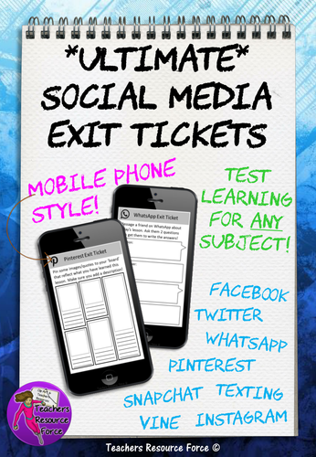 Social Media Exit Tickets 2 | Teaching Resources