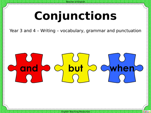 Conjunctions (Connectives) PowerPoint by barang - Teaching Resources - TES