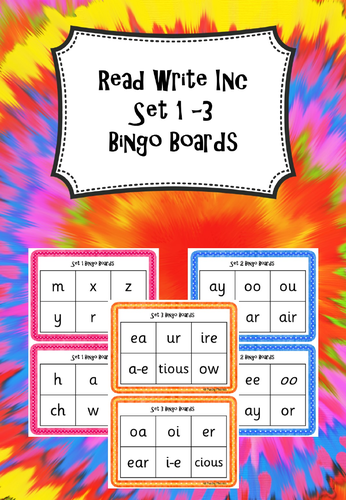 Phonics Read Write Inc Set 1 to 3 - Sound Bingo Boards by FunkyPhonics ...