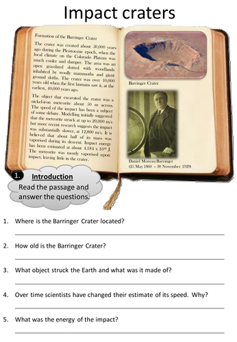 Impact craters | Teaching Resources