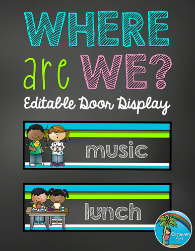 Where Are We? EDITABLE Door Display | Teaching Resources