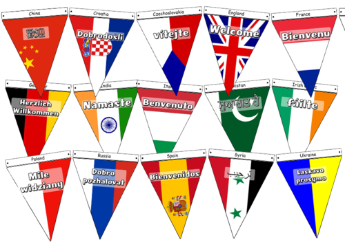Bunting Welcome Flags by Barb78 - Teaching Resources - Tes