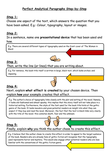 A Step-by-Step Guide to Writing Analytical Paragraphs (Language or ...