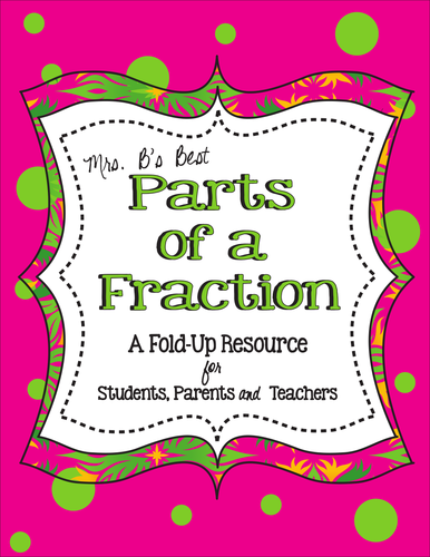 Parts of a Fraction Foldable | Teaching Resources