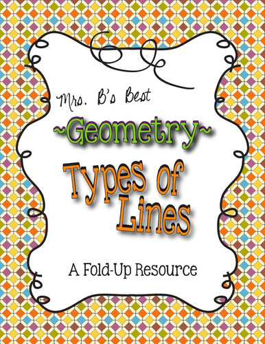 Geometry - Types of Lines | Teaching Resources