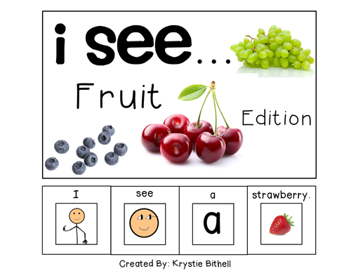 I see... Fruit Edition Special Education Autism | Teaching Resources