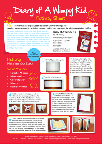 Diary of a Wimpy Kid Book Activity | Teaching Resources