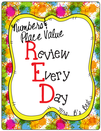 Numbers and Place Value - R.E.D. (Review Every Day) | Teaching Resources