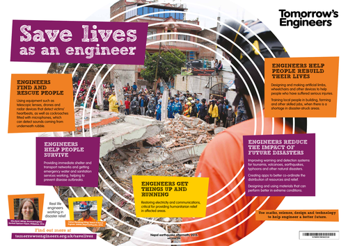 'Save lives as an engineer' - classroom poster and lesson plan ...