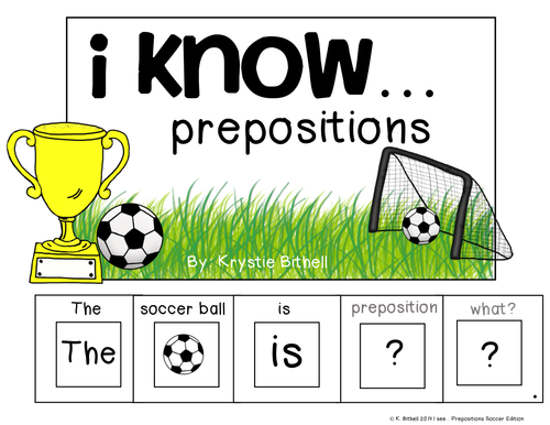 Prepositions: Soccer Adapted Book Special Education Autism | Teaching ...