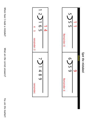 Spot The Mistakes - Fractions by alutwyche - Teaching Resources - TES