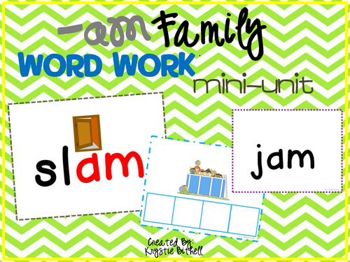 CVC Word Family Word Work -am | Teaching Resources