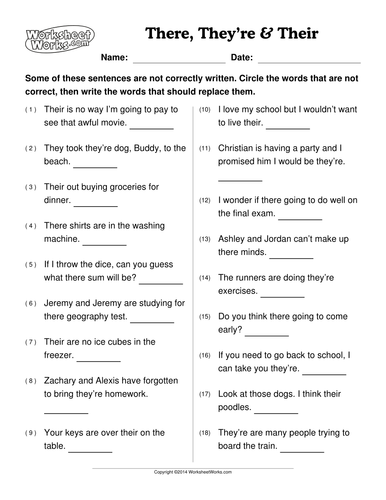 The difference between they're their and there. | Teaching Resources