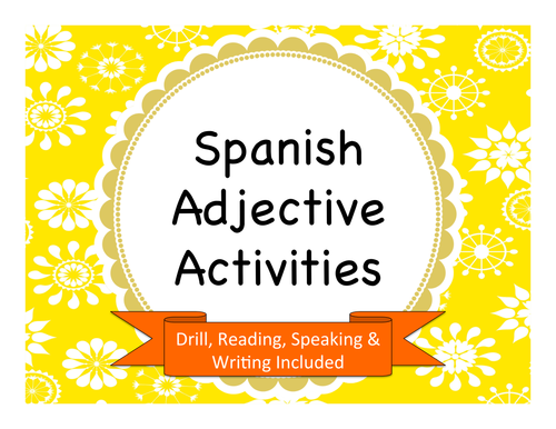 Spanish Adjective Activities | Teaching Resources
