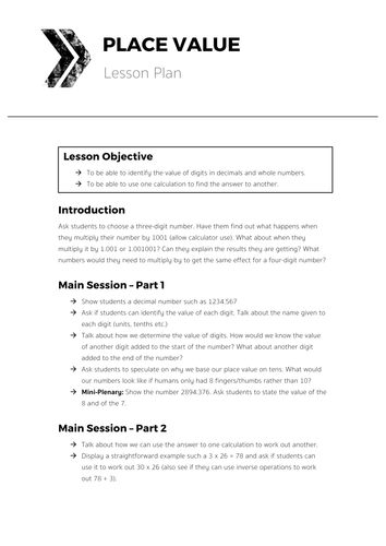 Place Value - Complete Lesson | Teaching Resources