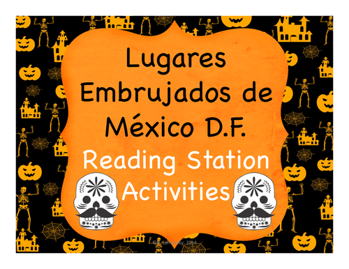 Spanish Halloween Reading Station Activities - Lugares Embrujados de ...