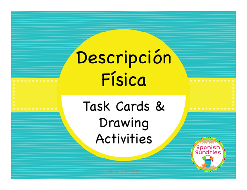 Spanish Physical Description Drawing Activity & Task Cards | Teaching ...