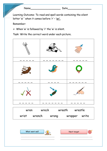 Wr words spelling activity by pianocookie - Teaching Resources - TES