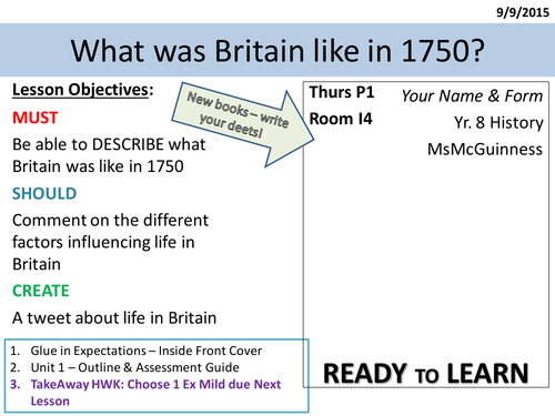 What was Britain like in 1750? | Teaching Resources