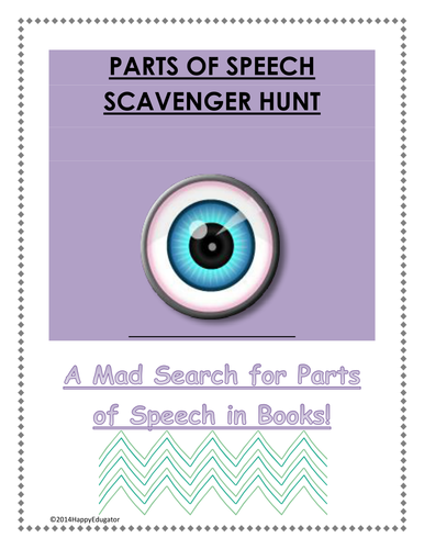 Parts of Speech Scavenger Hunt | Teaching Resources