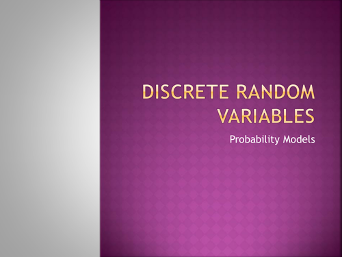 Discrete Random Variables | Teaching Resources Discrete Random Variables | Teaching Resources
