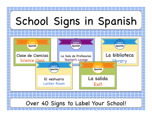 School Signs in Spanish | Teaching Resources