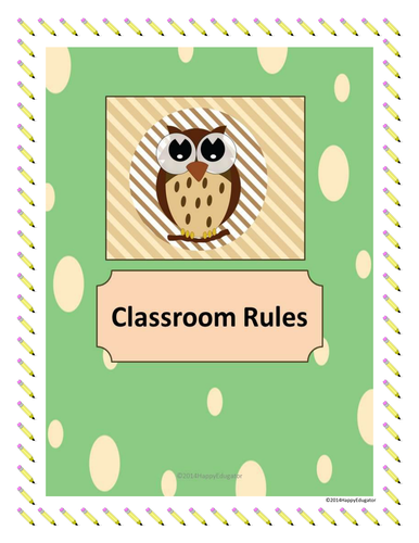 Classroom Rules Sign or Handout | Teaching Resources