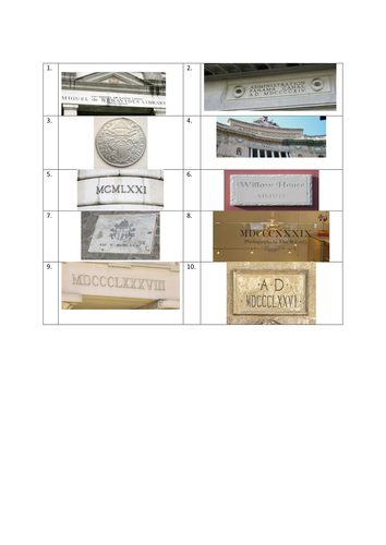 Roman Numeral building photos | Teaching Resources