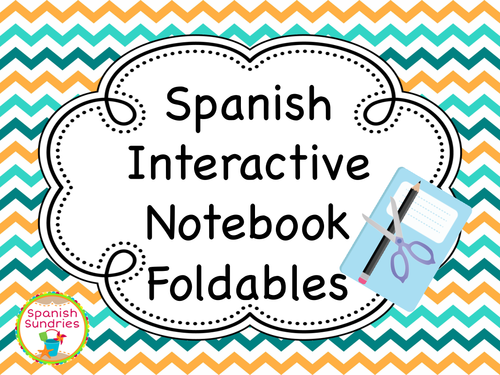 Spanish Interactive Notebook Fold-Its (Beginning Set) | Teaching Resources