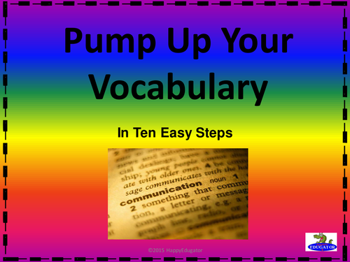 Vocabulary - Pump up Your Vocabulary PowerPoint UK version | Teaching ...