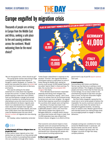 The Refugee Crisis Activity Pack (KS2/KS3) by PollyPuddleduck - UK ...
