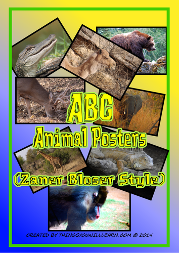 Alphabet Animal Posters Zaner Bloser Style | Teaching Resources