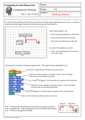 Scratch Programming Computational Thinking Homework 3 Teaching Resources