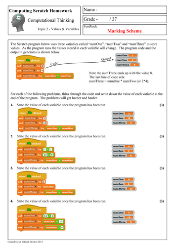 Scratch Programming - Computational Thinking Homework 2 | Teaching ... Scratch Programming - Computational Thinking Homework 2 | Teaching ...