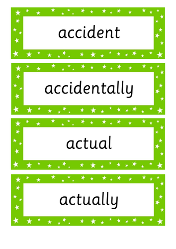 Y3 and Y4 statutory word flashcards (all words) | Teaching Resources