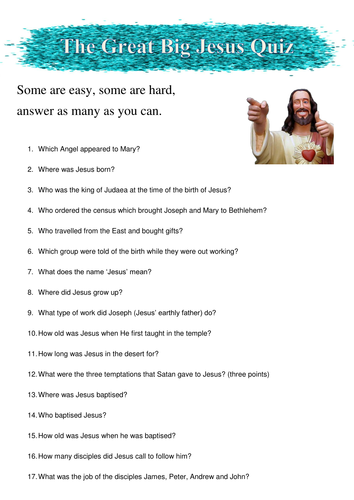 Jesus of Nazareth quiz | Teaching Resources